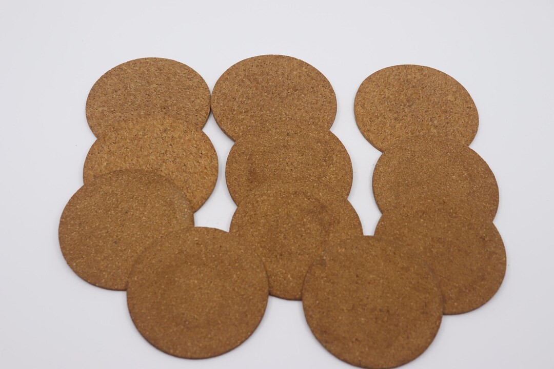 Vintage Cork Disk 3mm Thick Rounds - 12 for Coasters - Etsy