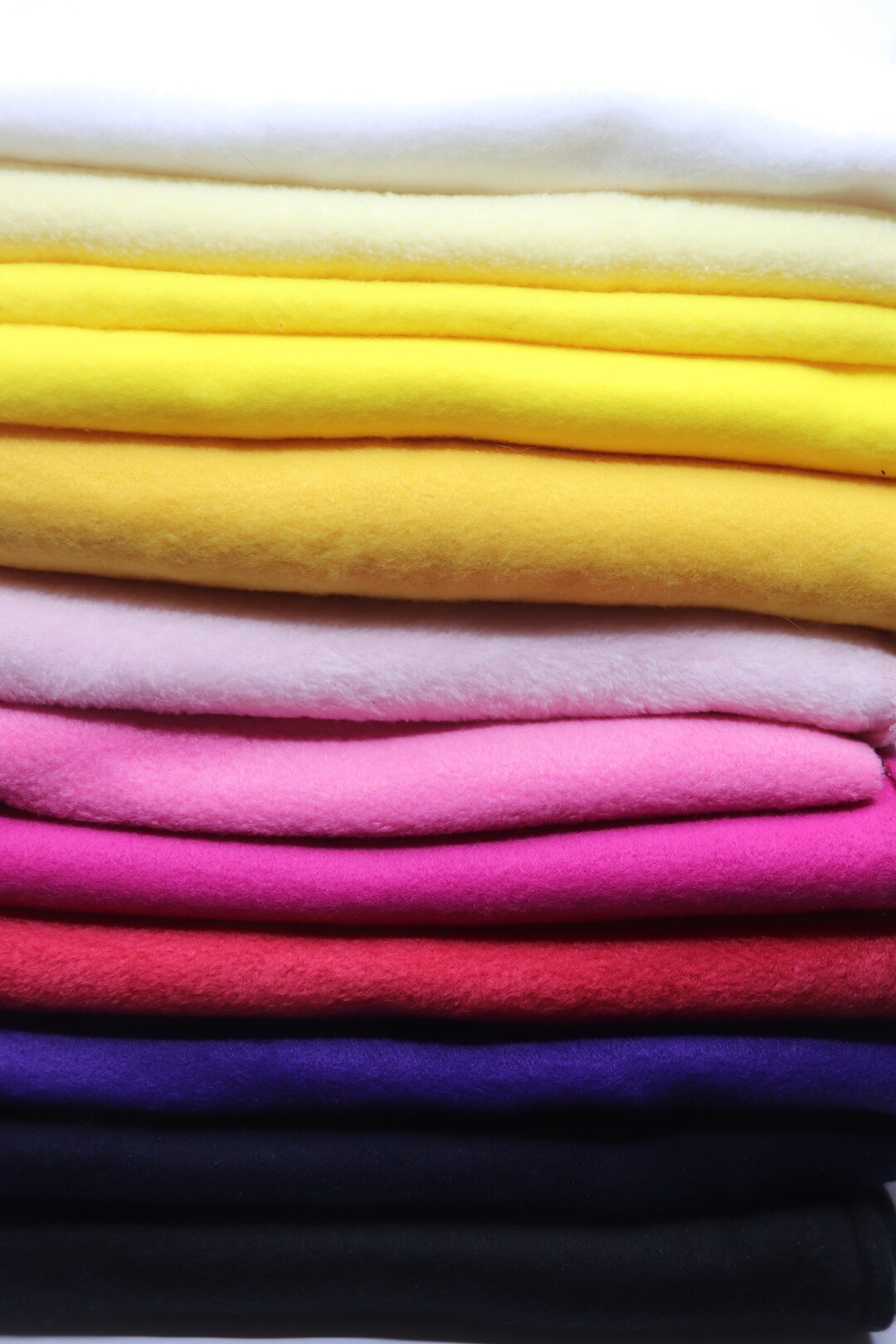 Solid Color Fleece Fabric/white, Yellow, Pink, Red, Purple, Black ...