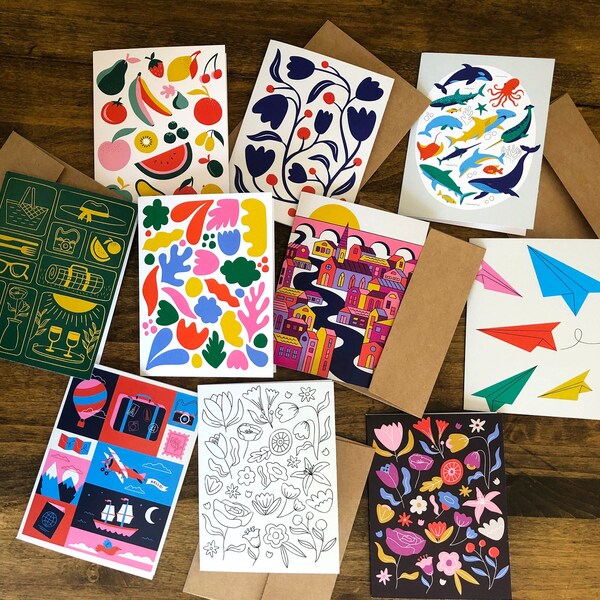 Abstract Greeting Cards - Etsy