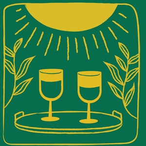 Green Picnic Print | Summer Food Hand Drawn Illustration | Kitchen Art ...