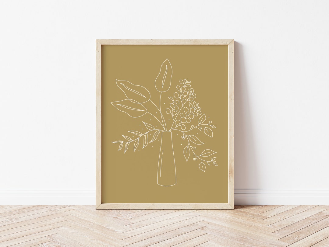 Simple Plant Art | Flowers Plants Wall Art | Downloadable Print - Etsy