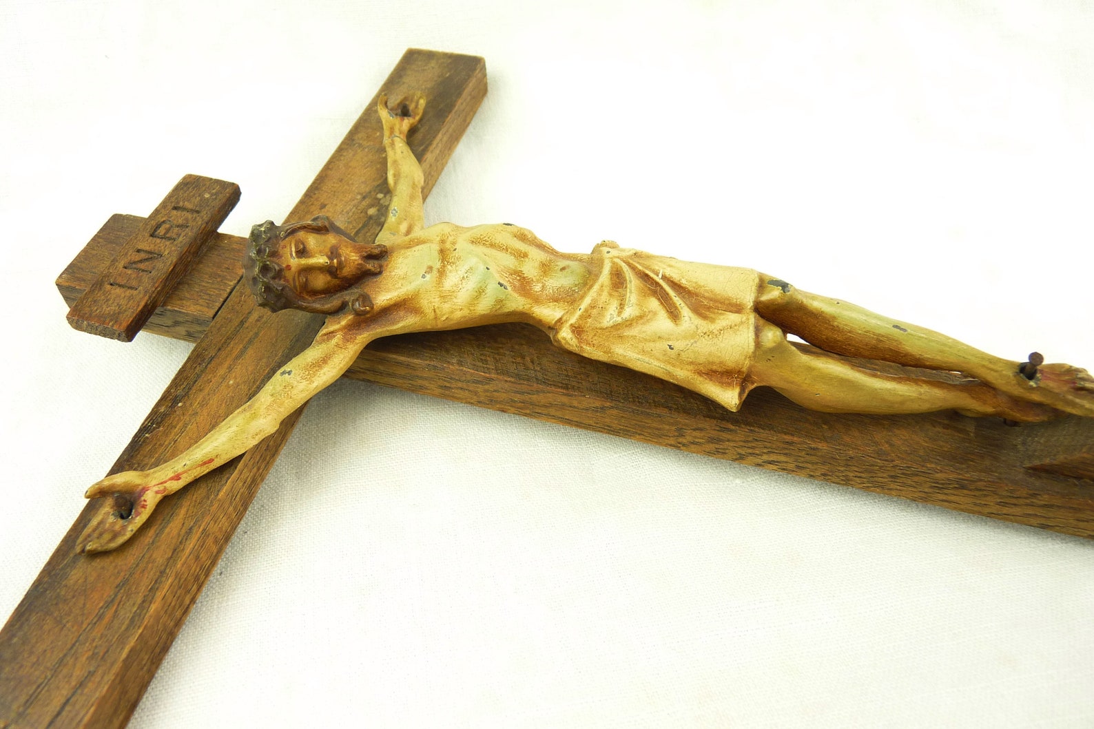Antique Crucifix Cold Painted Bronze Probably Austrian - Etsy