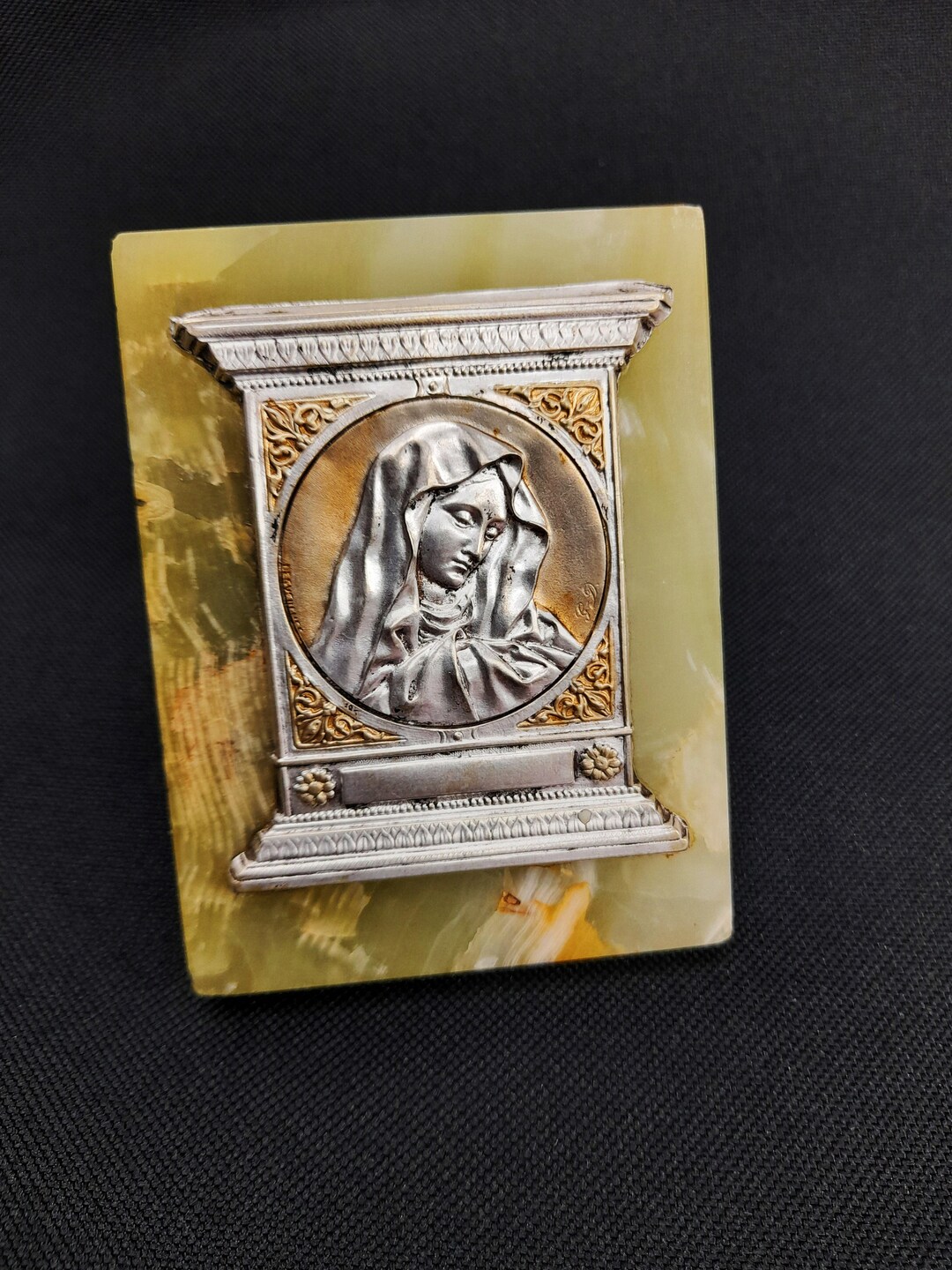 Martre Dolorosa, Mother of Sorrows Antique French Silver and Gold ...