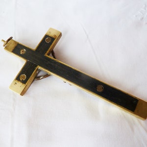 Profession Crucifix, French, Handmade in Bronze Inlaid With Ebony Early ...