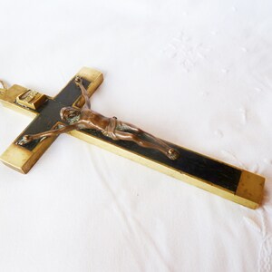 Profession Crucifix, French, Handmade in Bronze Inlaid With Ebony Early ...