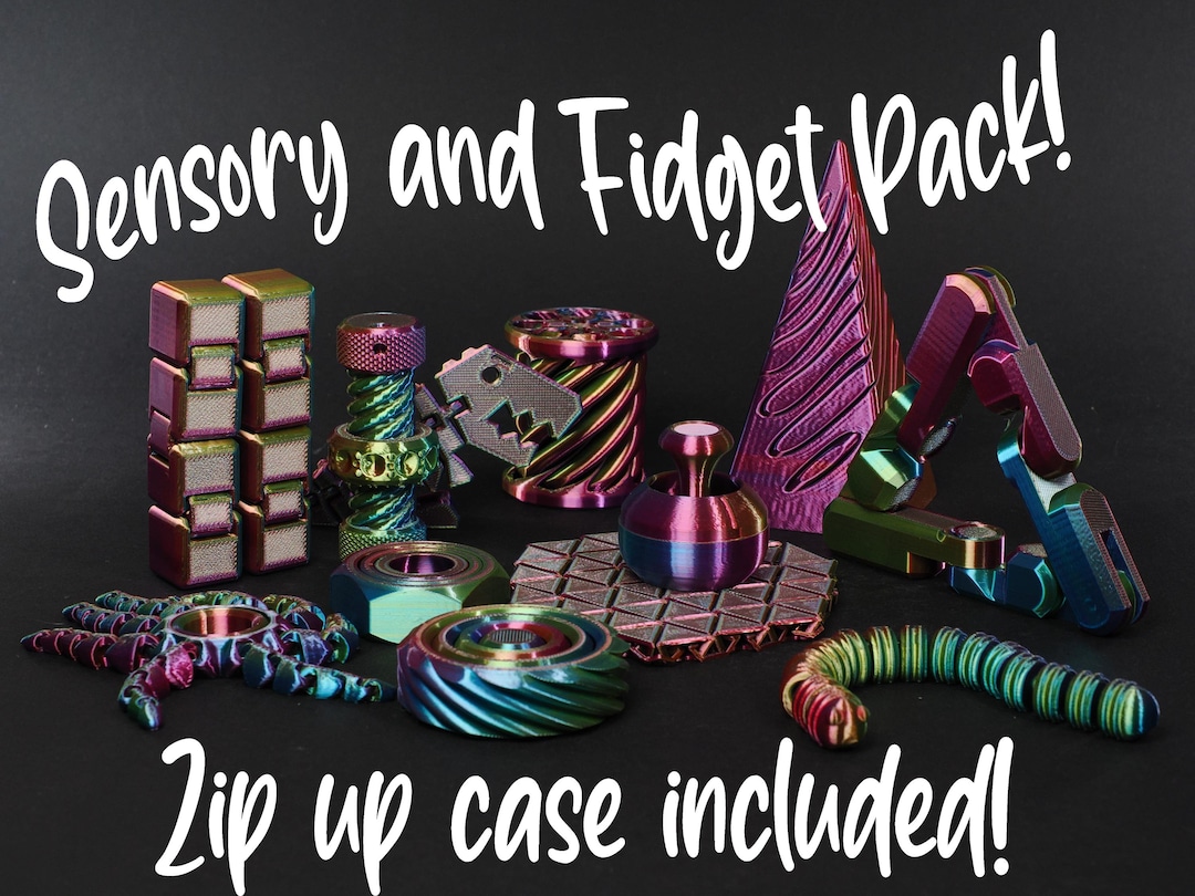 Sensory Fidget Pack – 12 Unique Fidgets for Stress & Sensory Relief - Etsy
