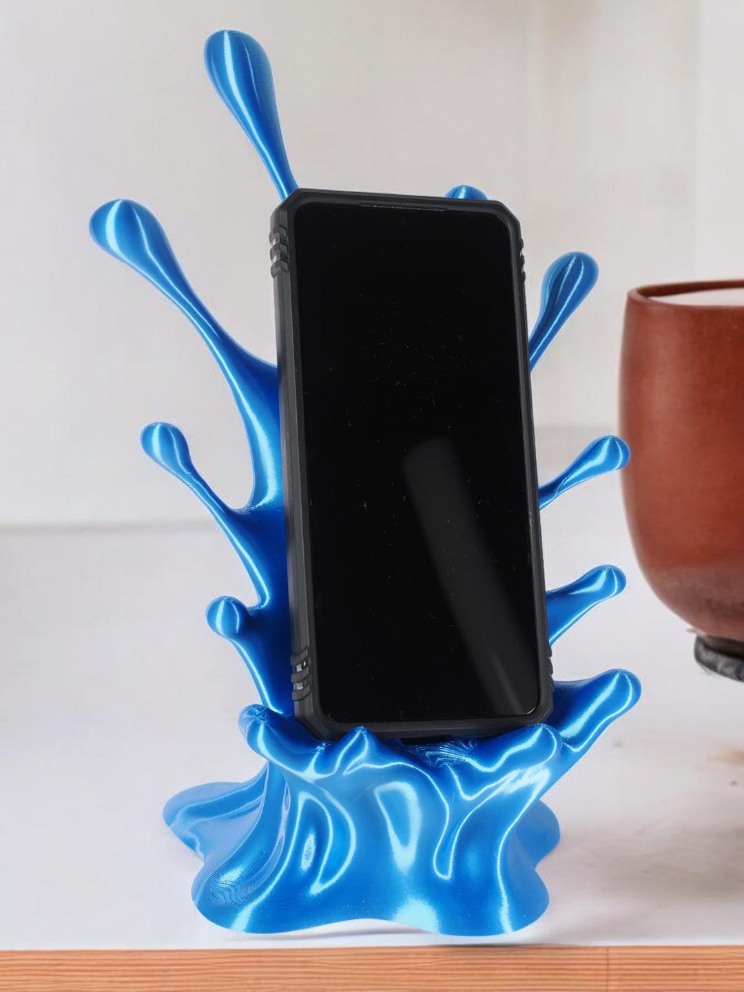 Water Splash Phone Stand, Customizable Colors, Charging Cable ...