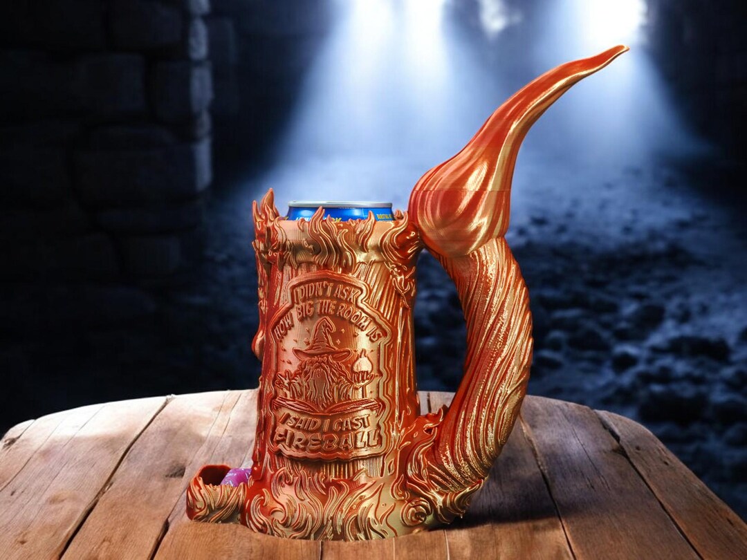 I Cast Fireball Can Cozy Dice Tower (12oz/330ml) Wizard – TTRPG ...