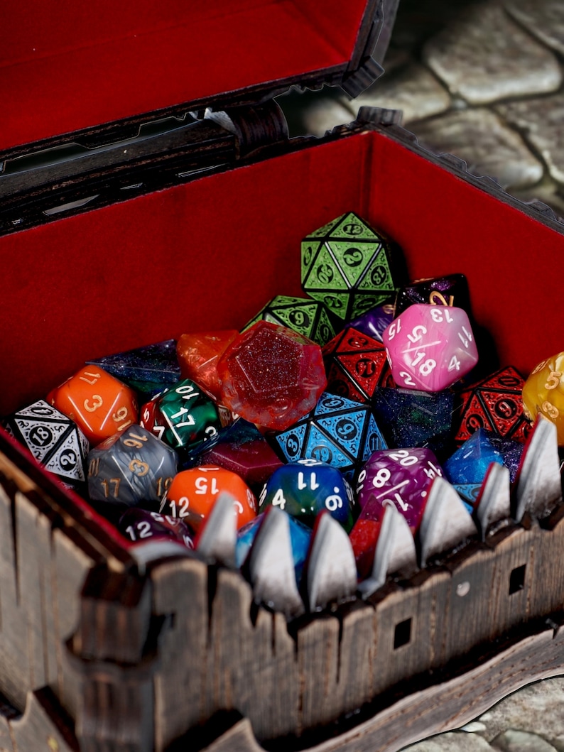 Large Evil Eye Mimic Chest, Dice or Card Storage - Dungeons and Dragons ...