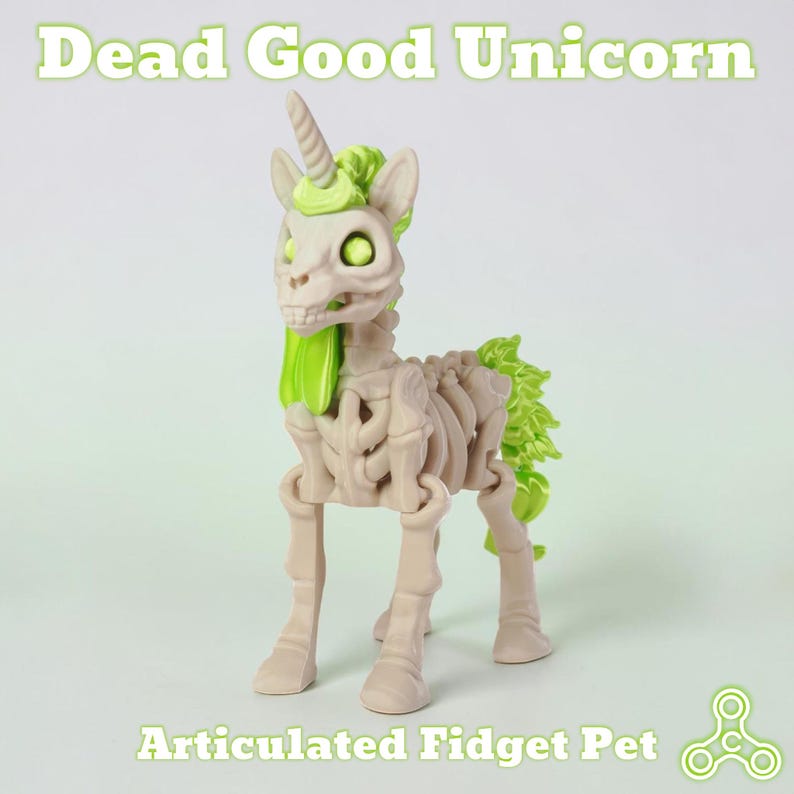 Skeleton Pet, Articulated Unicorn, Customizable Features - Fidget - Etsy