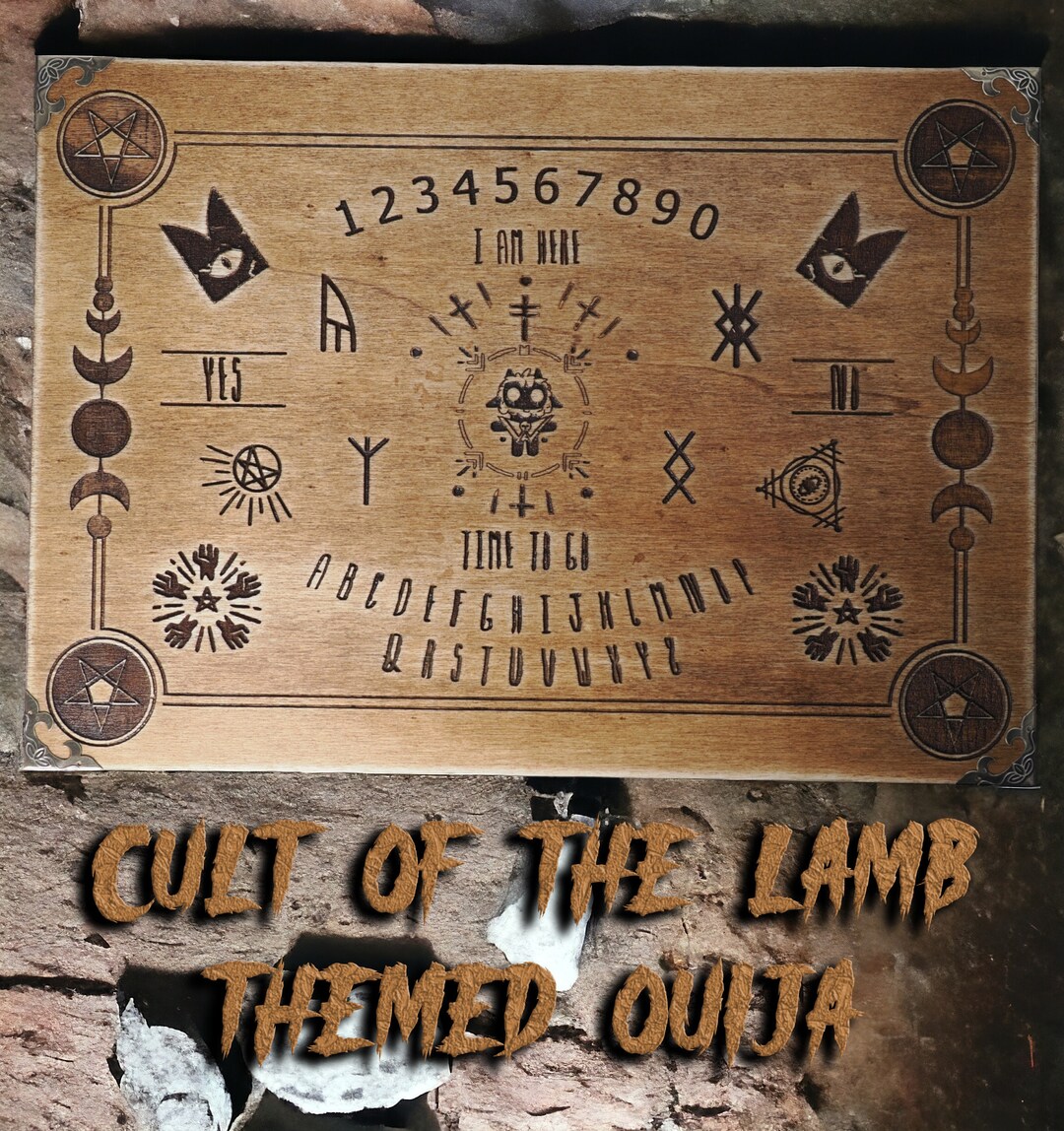 Handmade Cult of the Lamb Inspired Ouija Board With Planchette ...