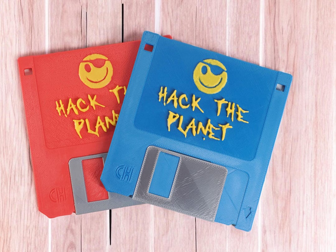 Hack the Planet Fridge Magnets, 3.5-inch Floppy Disk Magnet - Inspired by the 1995 Movie Hackers ...