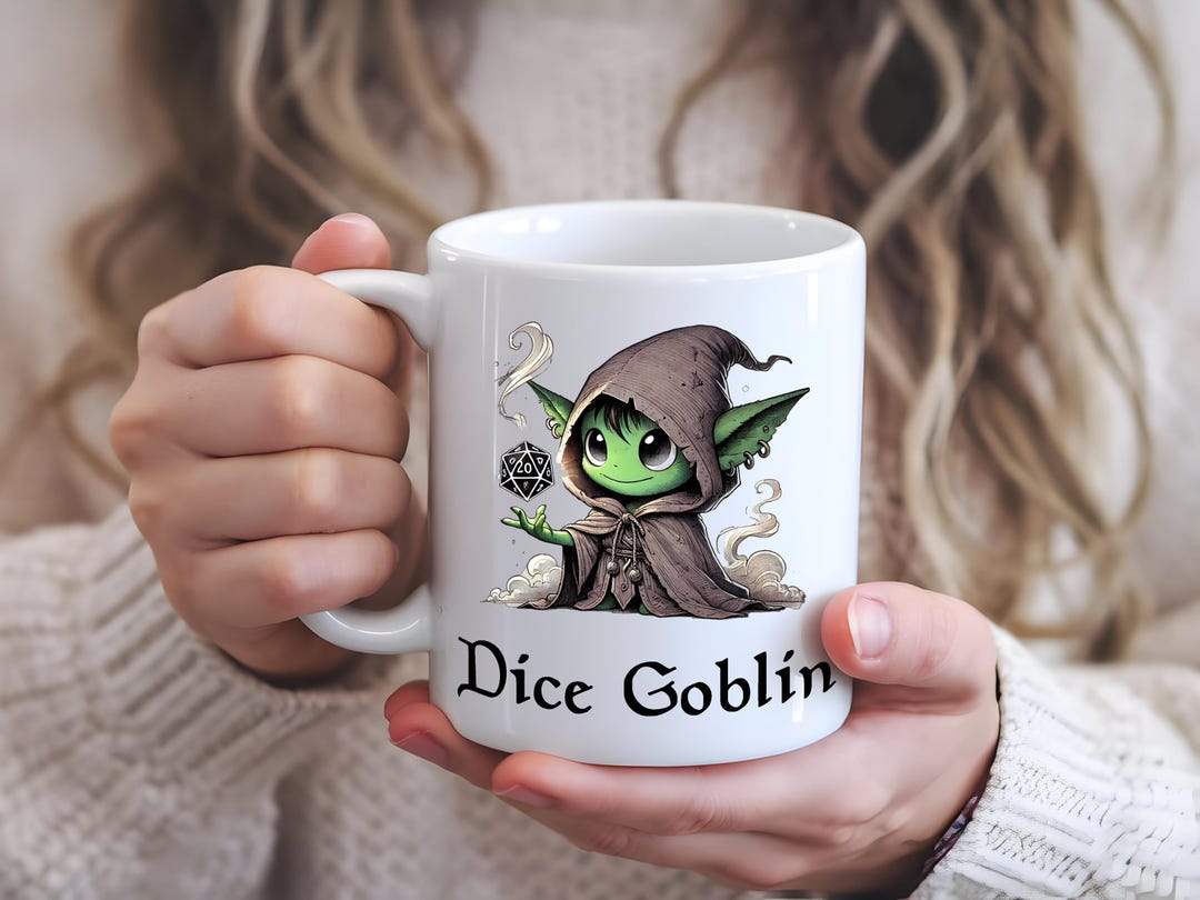 Dice Goblin Mug D20 D&D Dungeons and Dragons Inspired Coffee Mug - Etsy