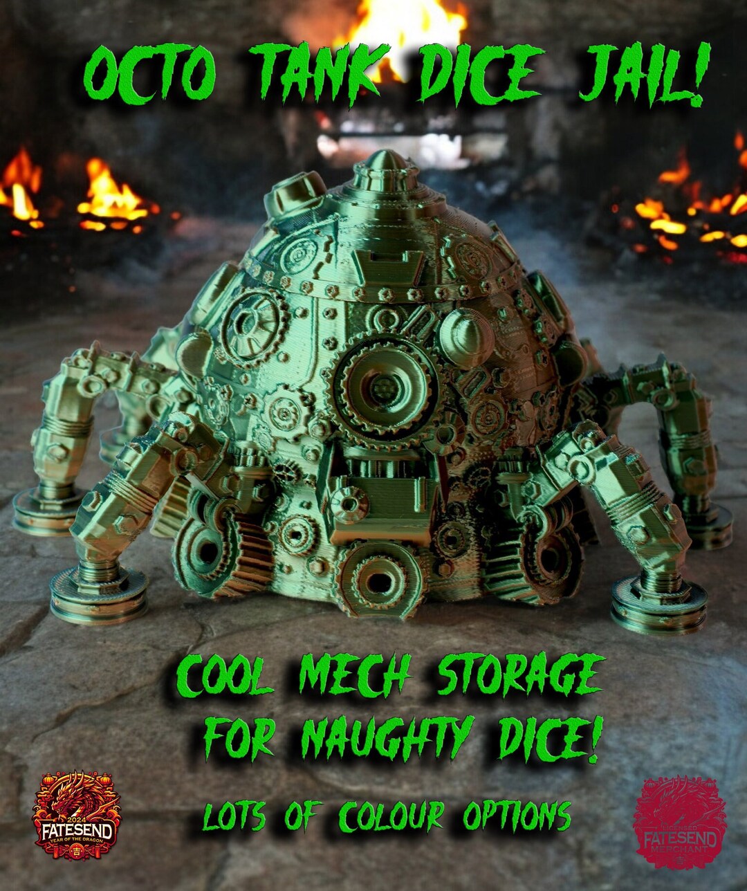 Dice Box - the Octo Tank, MTG, Dungeons and Dragons Dice Case, Dice ...