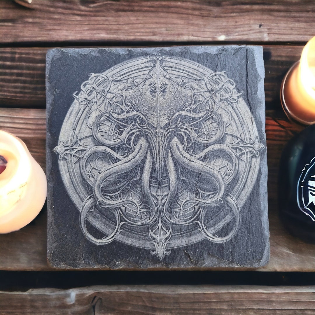 Cthulu Themed Slate Coasters 6 Designs - Etsy