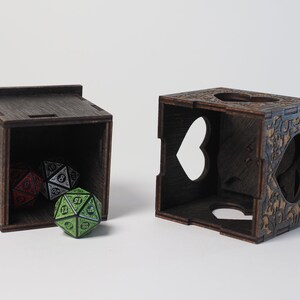 Handmade Wooden Twist Lock Storage Box Rustic Dice Box Small Trinket ...