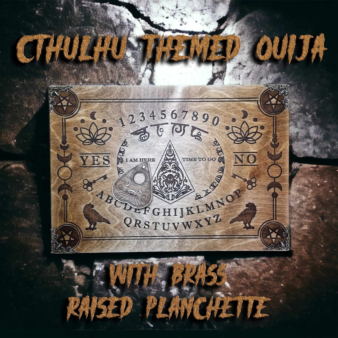 Handmade Cthulhu Theme Ouija Board With Planchette - Divination ...