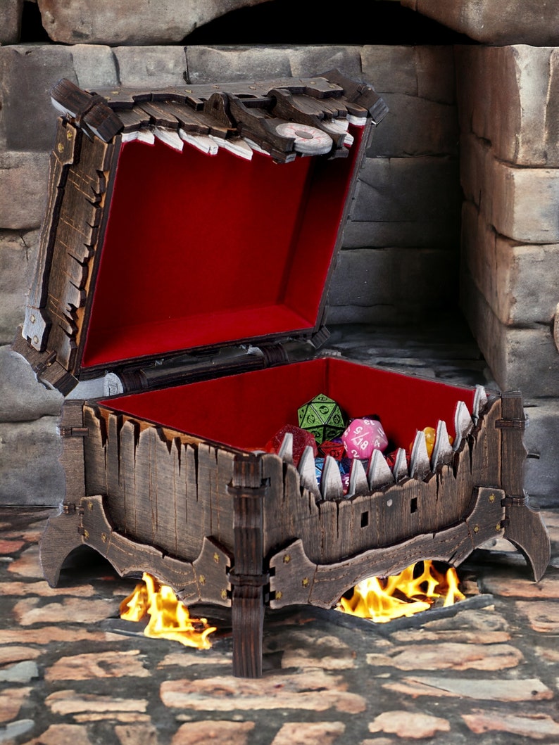 Large Evil Eye Mimic Chest, Dice or Card Storage - Dungeons and Dragons ...