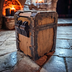 Dragonclaw MTG Deck Box – Handmade Oak & Ebony Stain, Velvet Lined ...