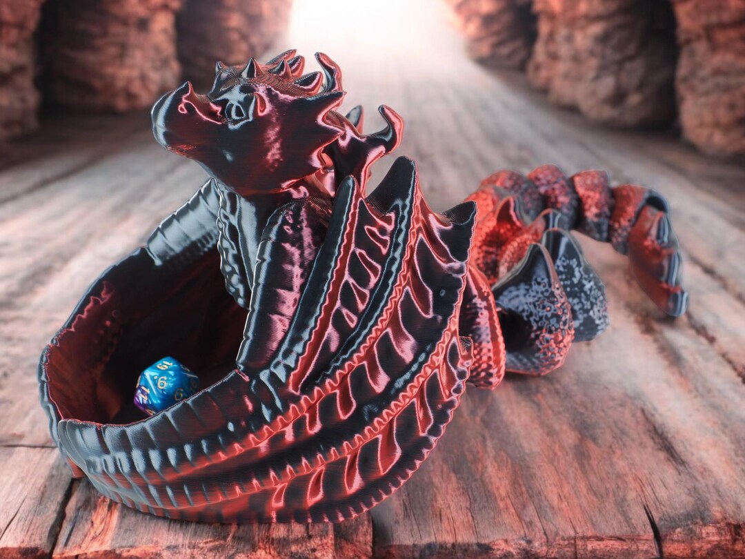 Dragon Dice Roller With Flexi Tail, Dice Tower, Gaming Accessories ...