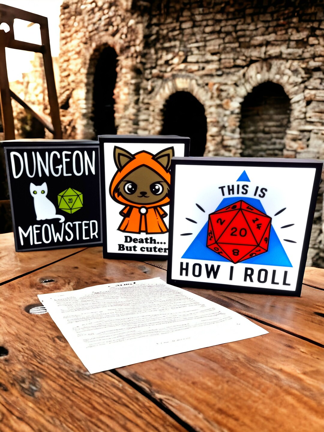 Cute Grim Reaper Cat LED Light Box Death but Cuter Handmade 3D Printed ...