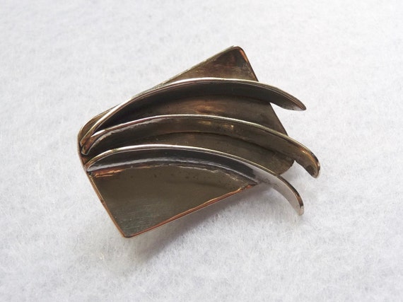 Sweden. Silver Brooch. 1958. Vintage. - Gem