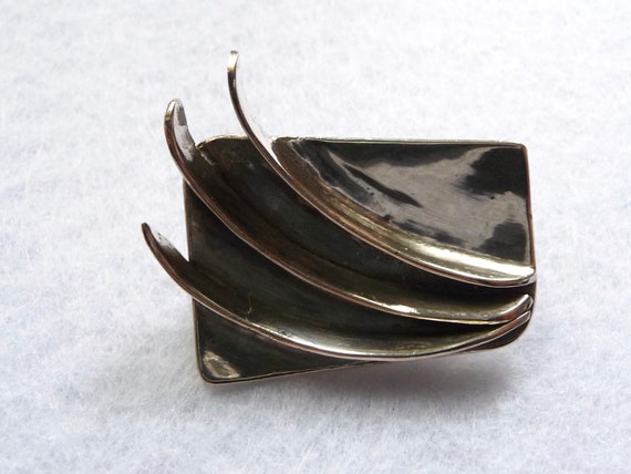 Sweden. Silver Brooch. 1958. Vintage. - Gem