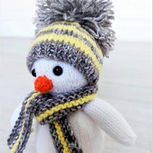 PDF Knitting Pattern Snowman Christmas Novelty Toy & Chocolate Orange ...