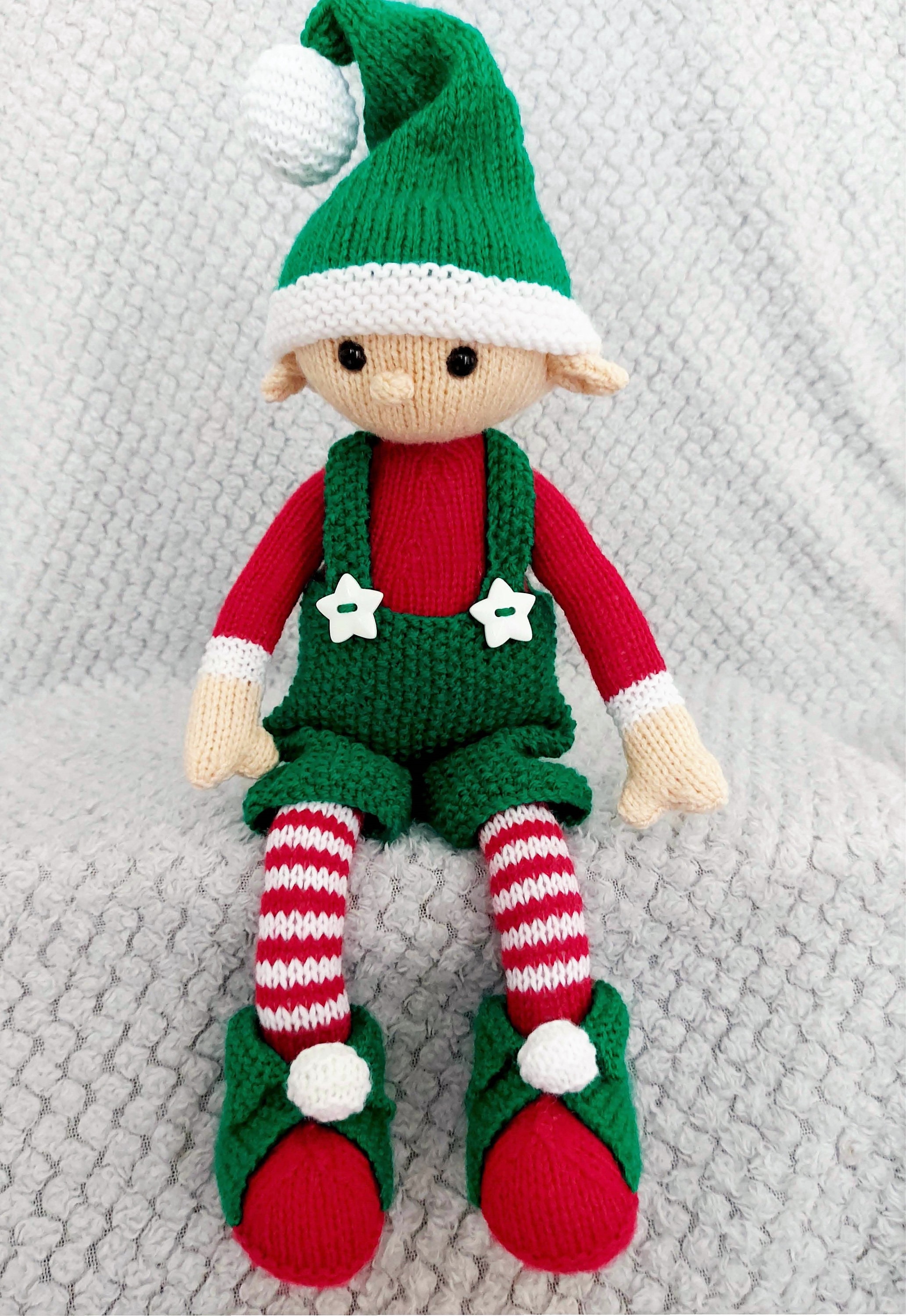 Santas Helper Christmas Elf Toy Ornament Posable PDF Knitting - Etsy UK