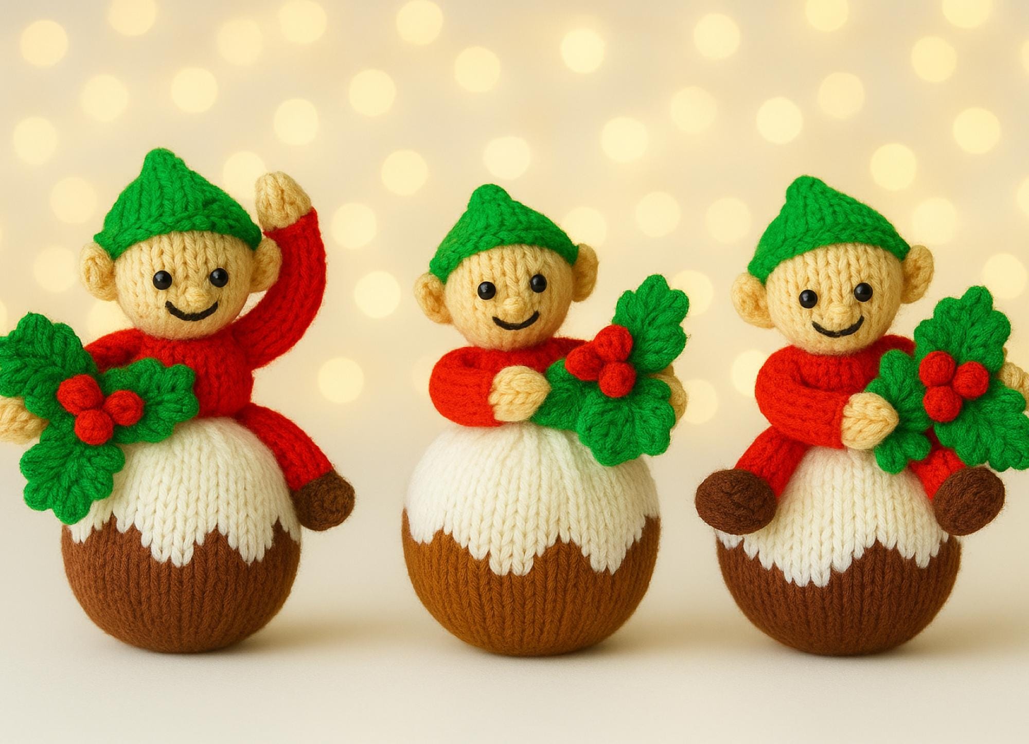 Cheeky Elf & Christmas Pudding Chocolate Orange Cover Knitting Pattern ...