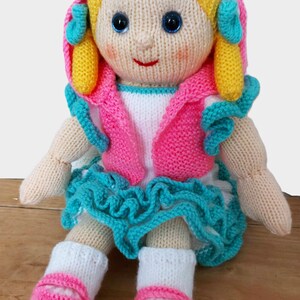 PDF Knitting Pattern Rag Doll Toy With Removable Clothes Knitted Hair ...