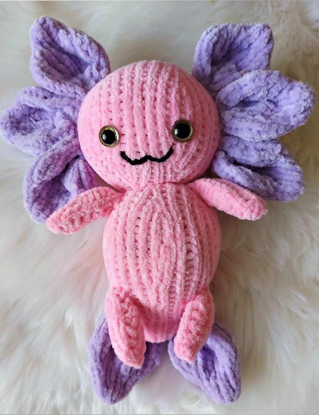 PDF Knitting Pattern Axolotl Inspired Soft Toy Plush 32cm Flutterby ...