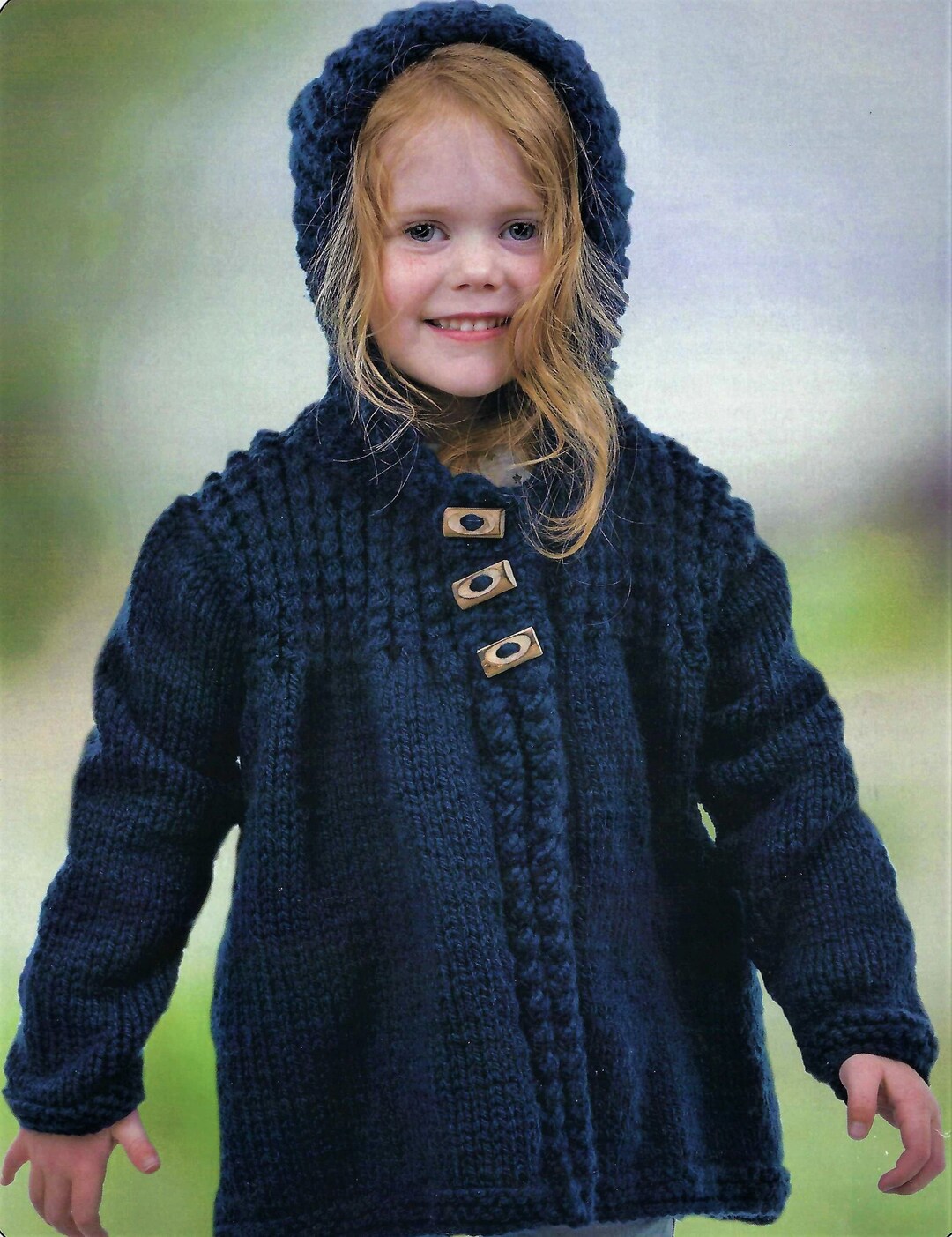 Girls Hooded Jacket Coat Warm Winter Long Loose Fit Cardigan Hood PDF ...