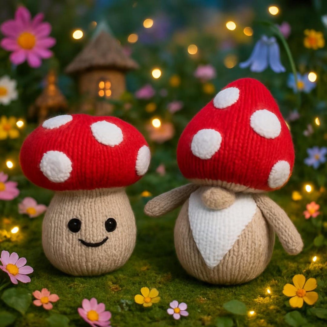 PDF Knitting Pattern Mushroom Gonk Chocolate Orange or Bath Bomb Cover ...