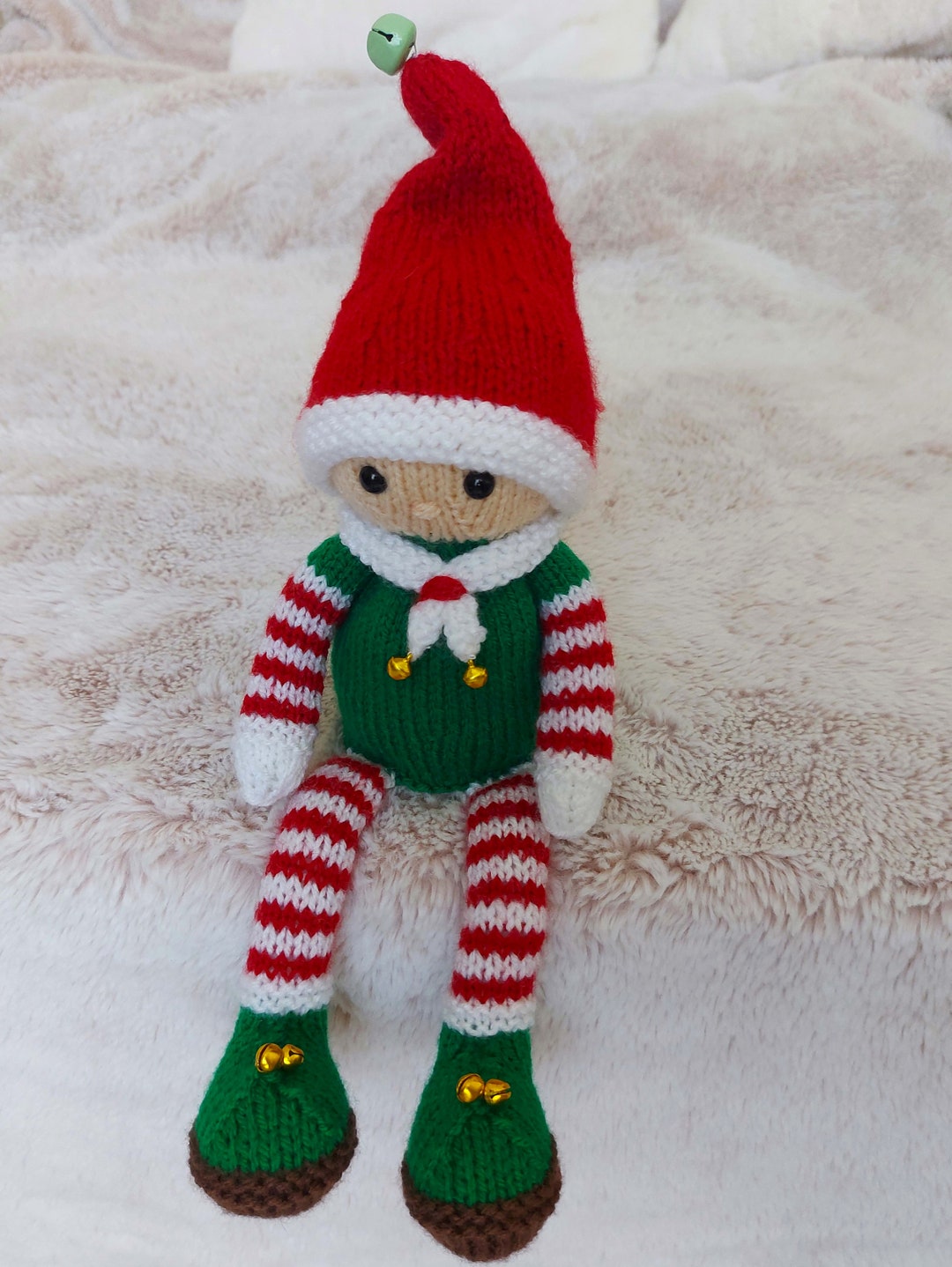 PDF Knitting Pattern Christmas Elf Shelf Sitting Toy Chocolate Orange ...