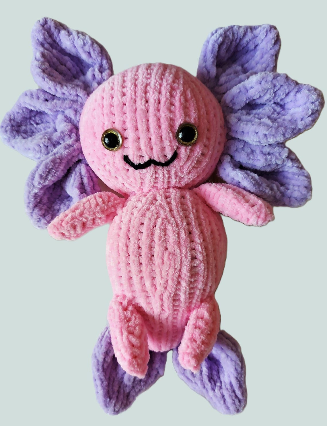 PDF Knitting Pattern Axolotl Inspired Soft Toy Plush 32cm Flutterby ...