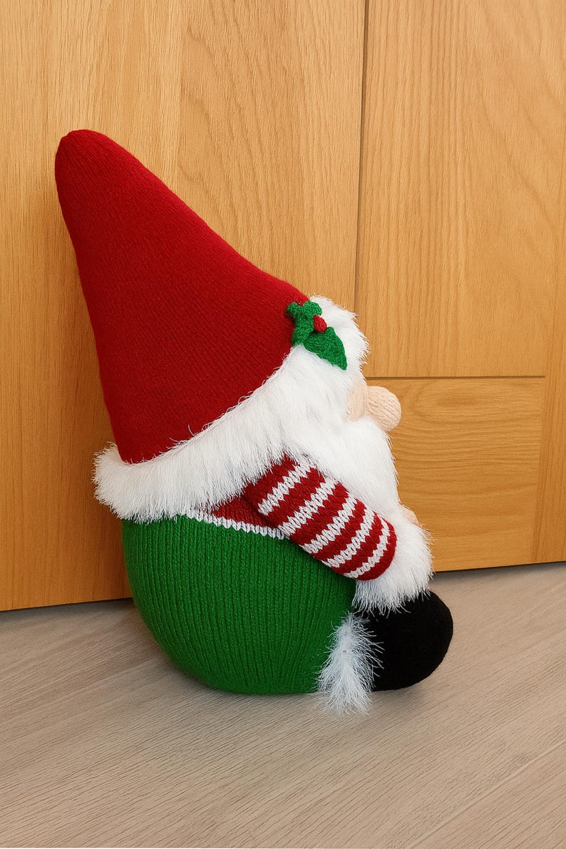 PDF Knitting Pattern Santa Gonk Door Stop Scandinavian Christmas ...