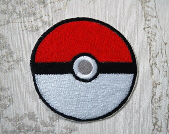 Embroidered Pokemon Pokeball Iron-on Patch - Etsy
