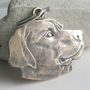 Labrador Dog Solid Bronze Keyring/keychain or Dog Tag: Hairy Version ...