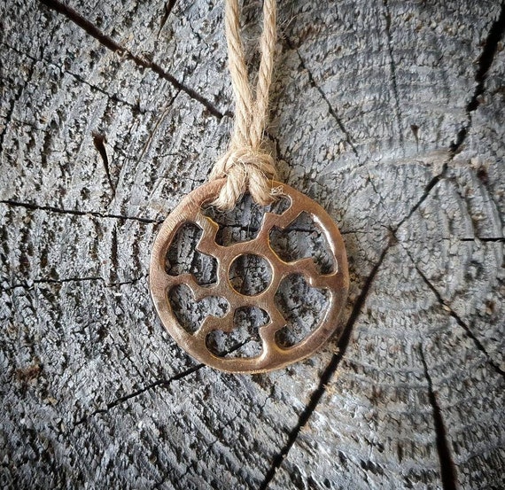 Alemannic Sun Wheel Pendant. - Etsy