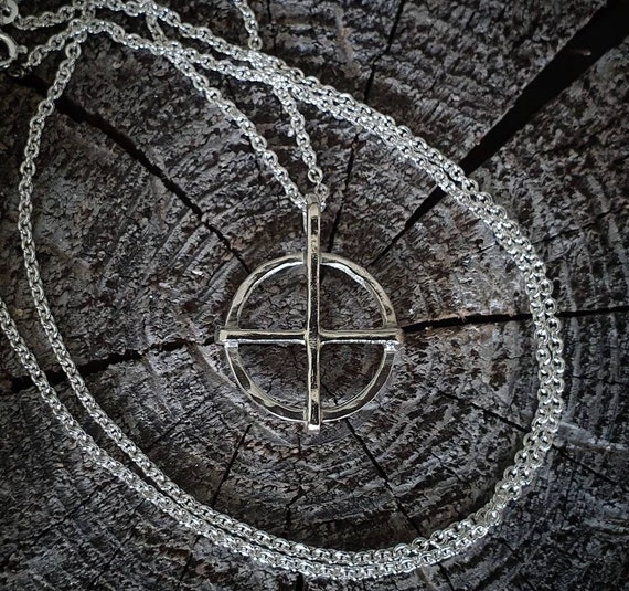 Sun Cross Necklace Sterling Silver. - Etsy