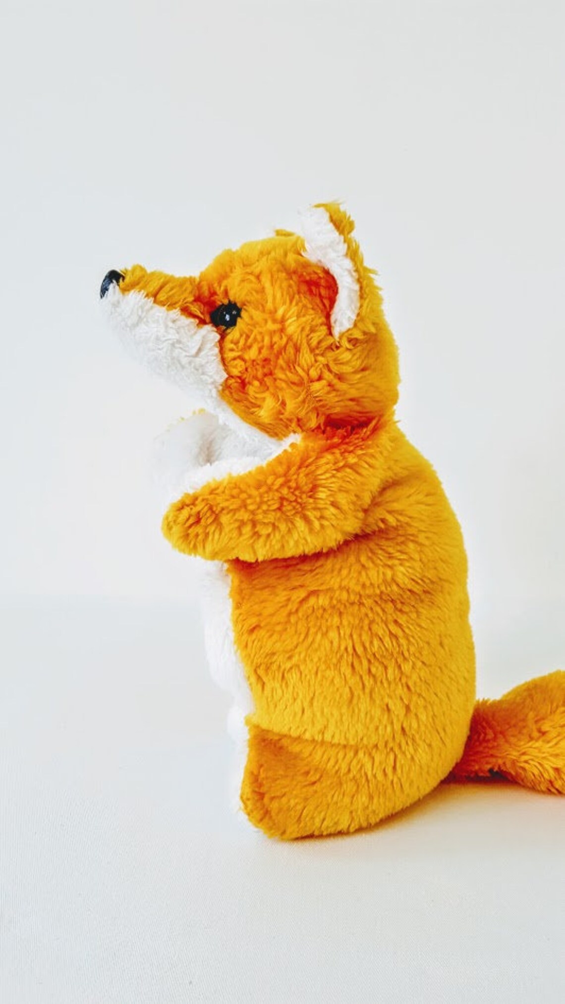 Vintage Fox fur toy animal Soft Toy stuffed toy white | Etsy