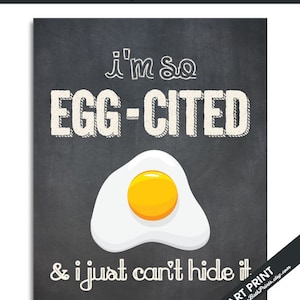 I'm so Egg-cited (egg) - Art Print (funny Kitchen Song Series ...