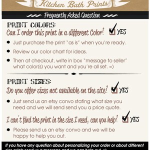 Funny Kitchen Sign Music Lyric Print Set of 9 Wall Art Prints Unframed ...