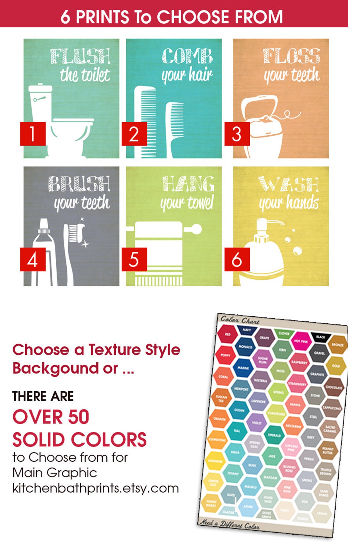 Funny Bathroom Prints Set of 6 Art Print featured in | Etsy