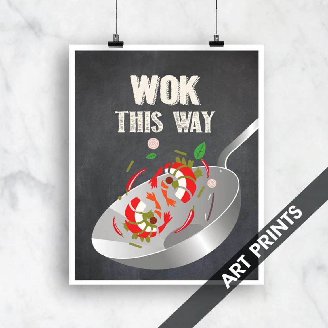 Wok This Way stir Fry Wok Art Print funny Kitchen Song - Etsy Canada