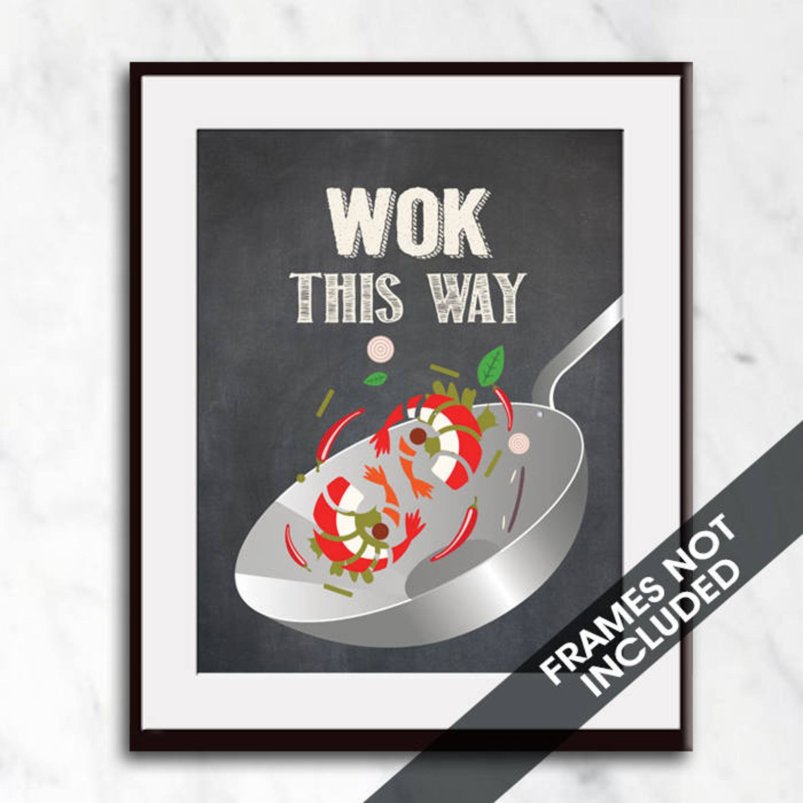 Wok This Way stir Fry Wok Art Print funny Kitchen Song - Etsy Canada