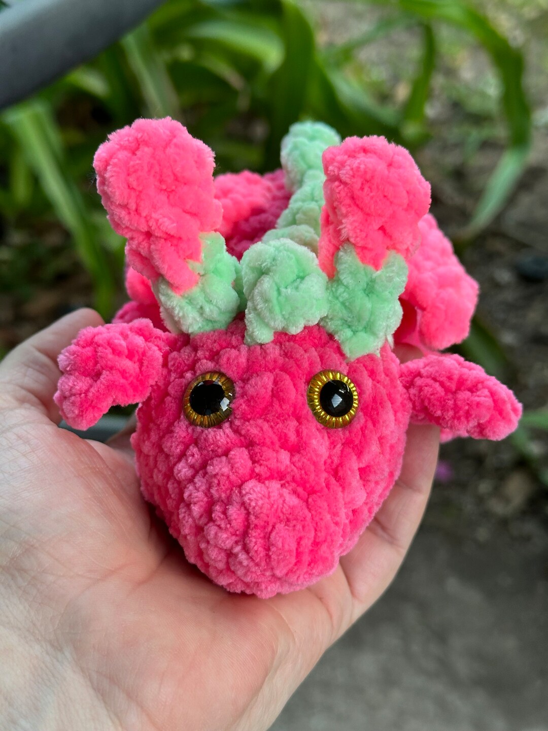 Pink Hyacinth Dragon Handmade Crochet Super Soft - Etsy