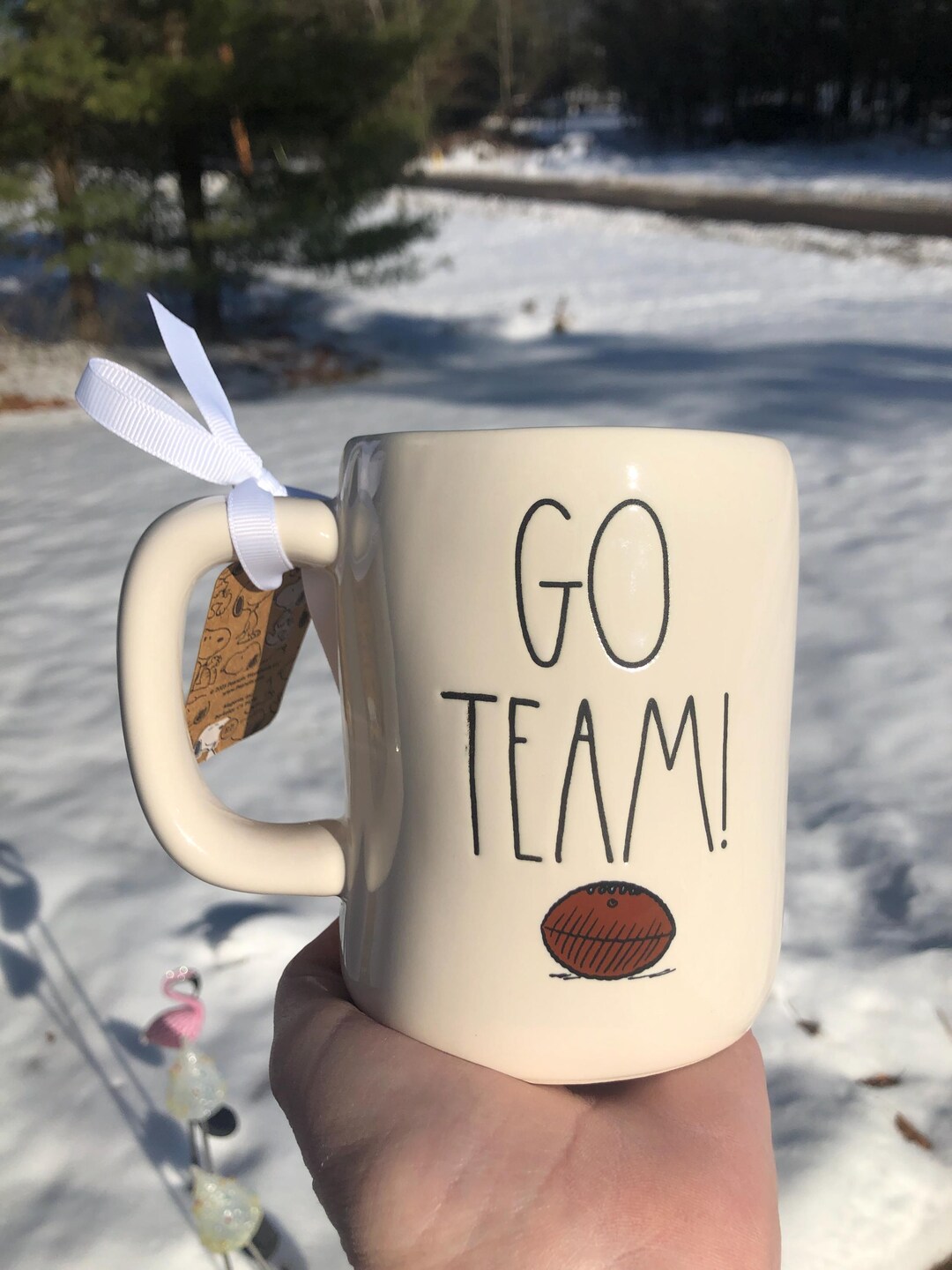 Rae Dunn New Peanuts Snoopy "go Team" Football Mug No Damage Never Used ...