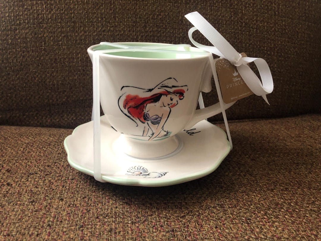 Rae Dunn New Disney the Little Mermaid Ariel Cup and Saucer "part of ...